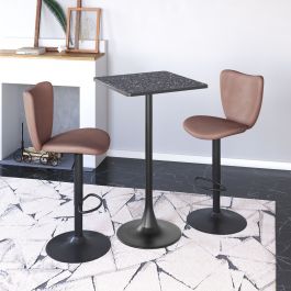 110412 - Spot Bar Table Black & Bronze