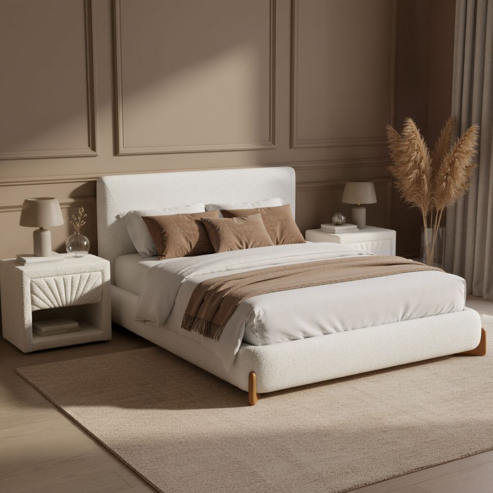 110663 - Baris Queen Bed Ivory